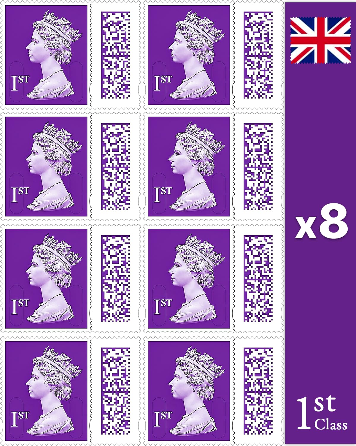 1st Class Stamps (8 Pack) - 1st Class Stamps - Barcoded Self Adhesive ...
