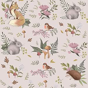 Amazon.com: Cute Self Adhesive Forest Nursery Wallpaper | Wood Baby ...