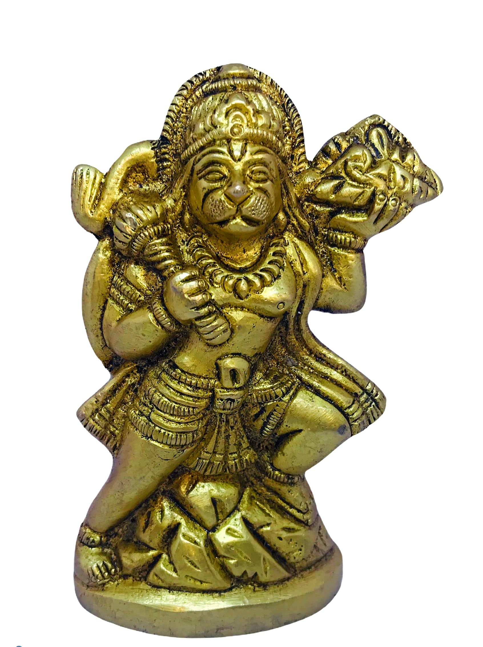 Buy Shivaay India Brass Mahabali Hanuman with Sanjeevani Parvat Idol ...