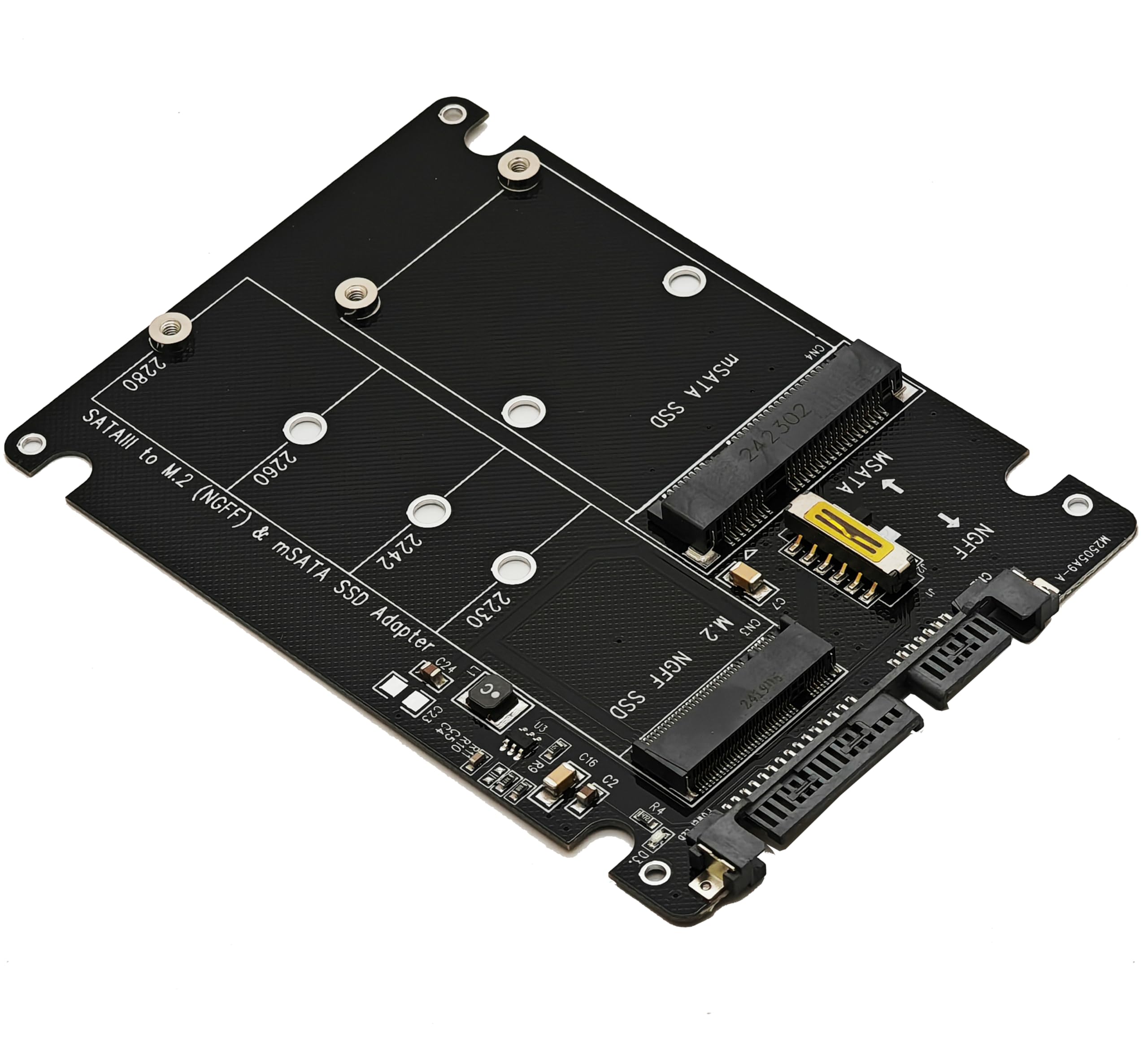 Snapklik.com : M.2 SATA 3.0,mSATA To SATA Or USB Type C Adapter 2-in-1 ...