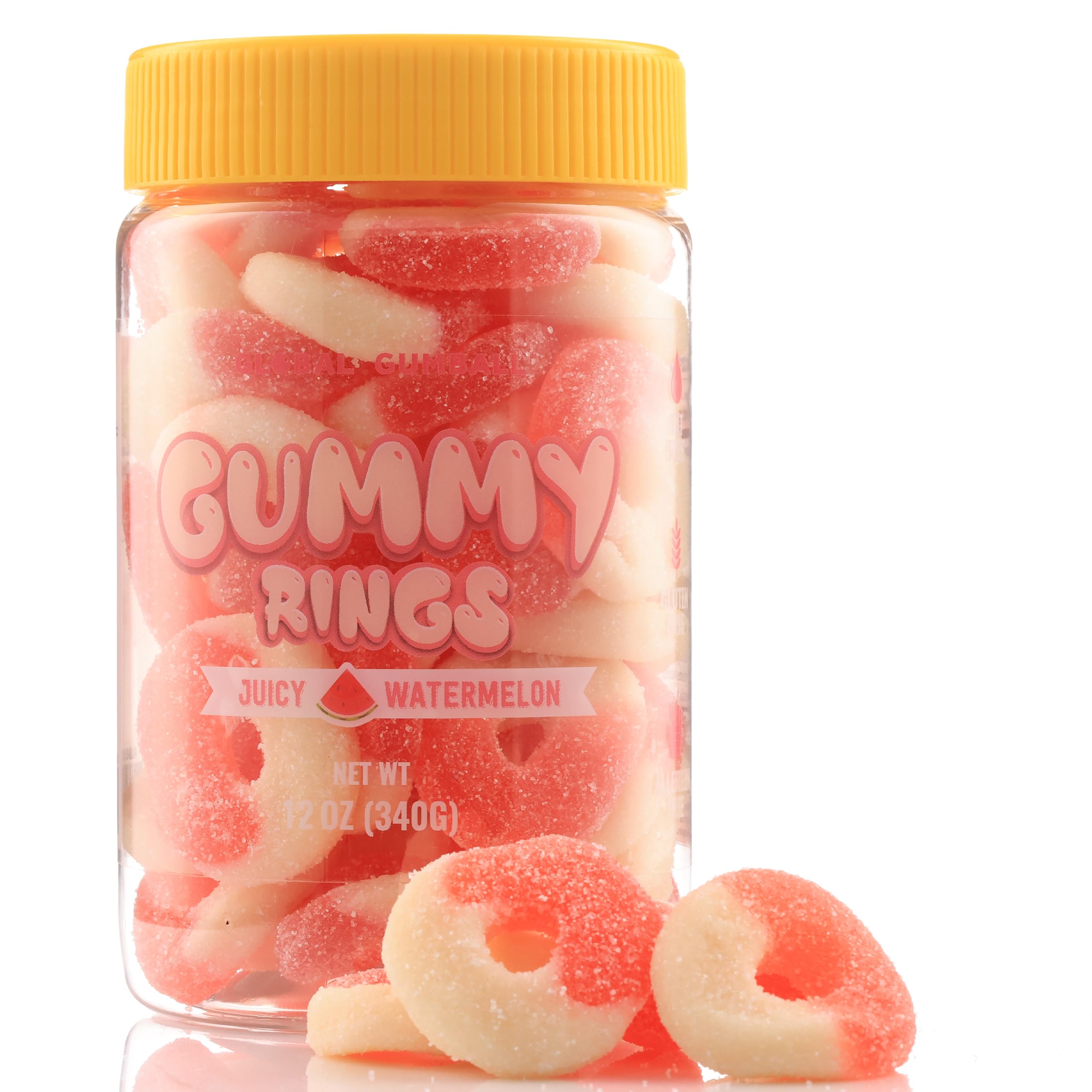 Amazon.com : Gummy Candy - Watermelon Gummy Rings - 12 oz - Gummies ...