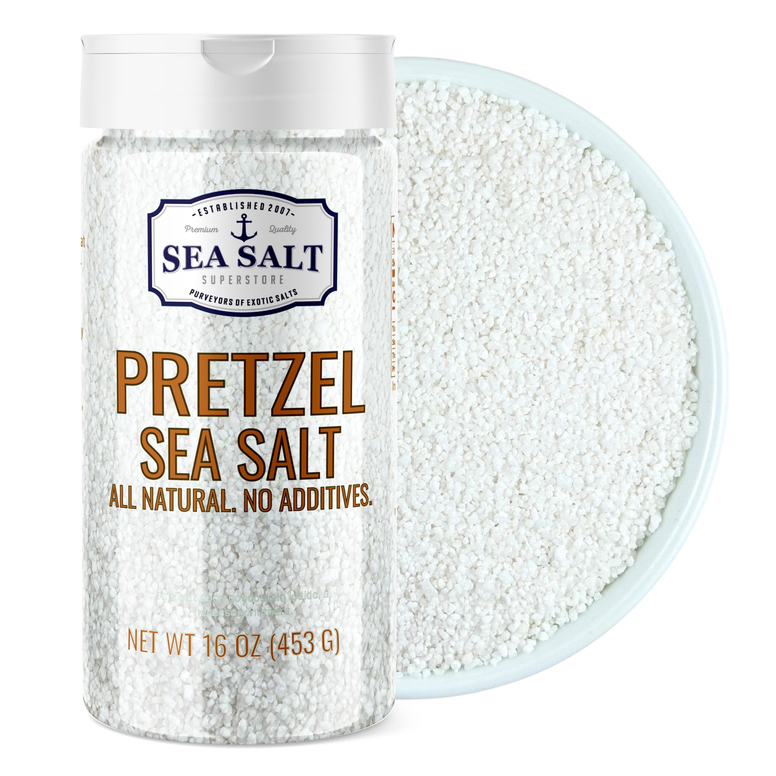Amazon.com : Pretzel Sea Salt, Coarse Sea Salt for Soft Pretzels, Heat ...