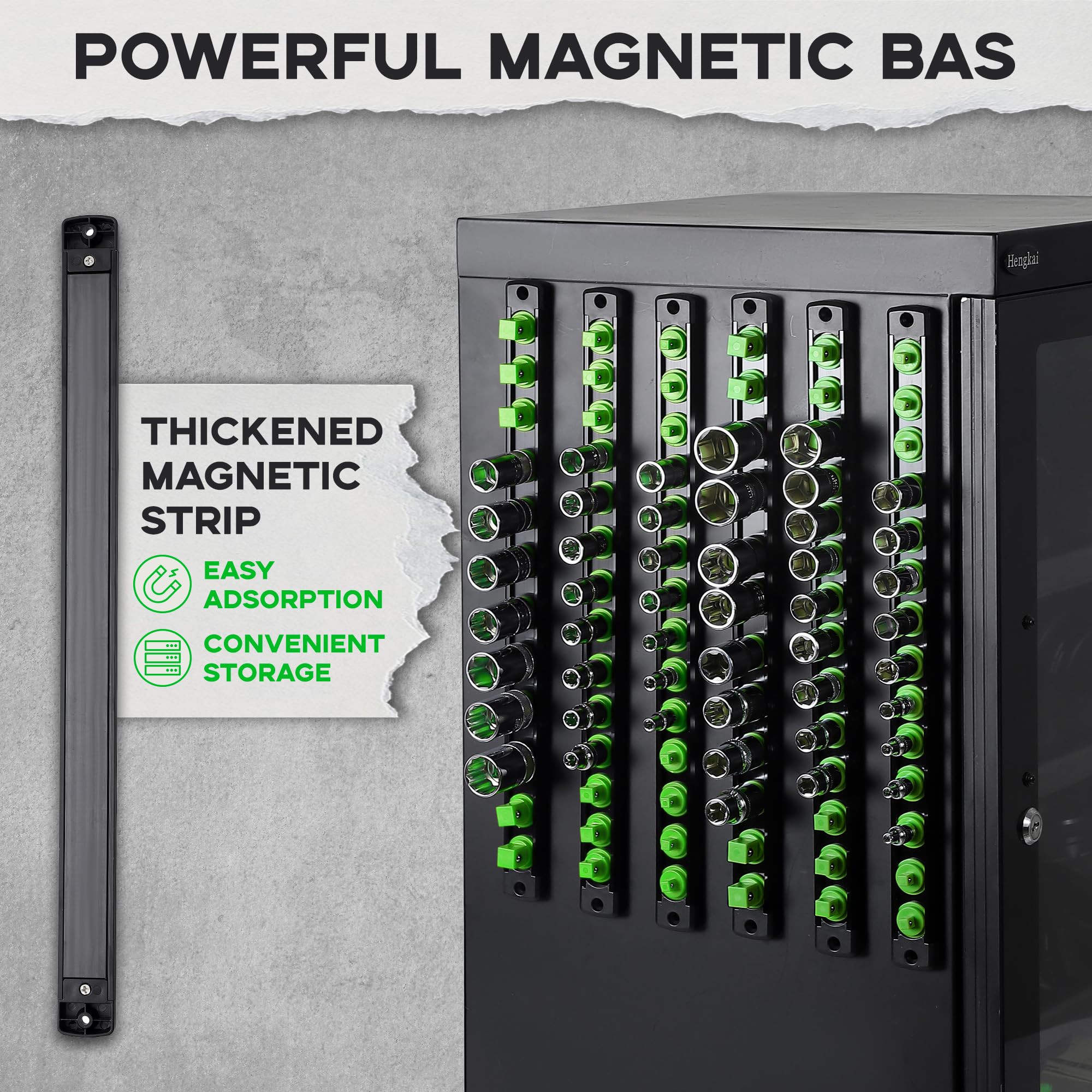 Snapklik.com : Reniteco 1/2-Inch Drive Magnetic Socket Organizer, Heavy ...