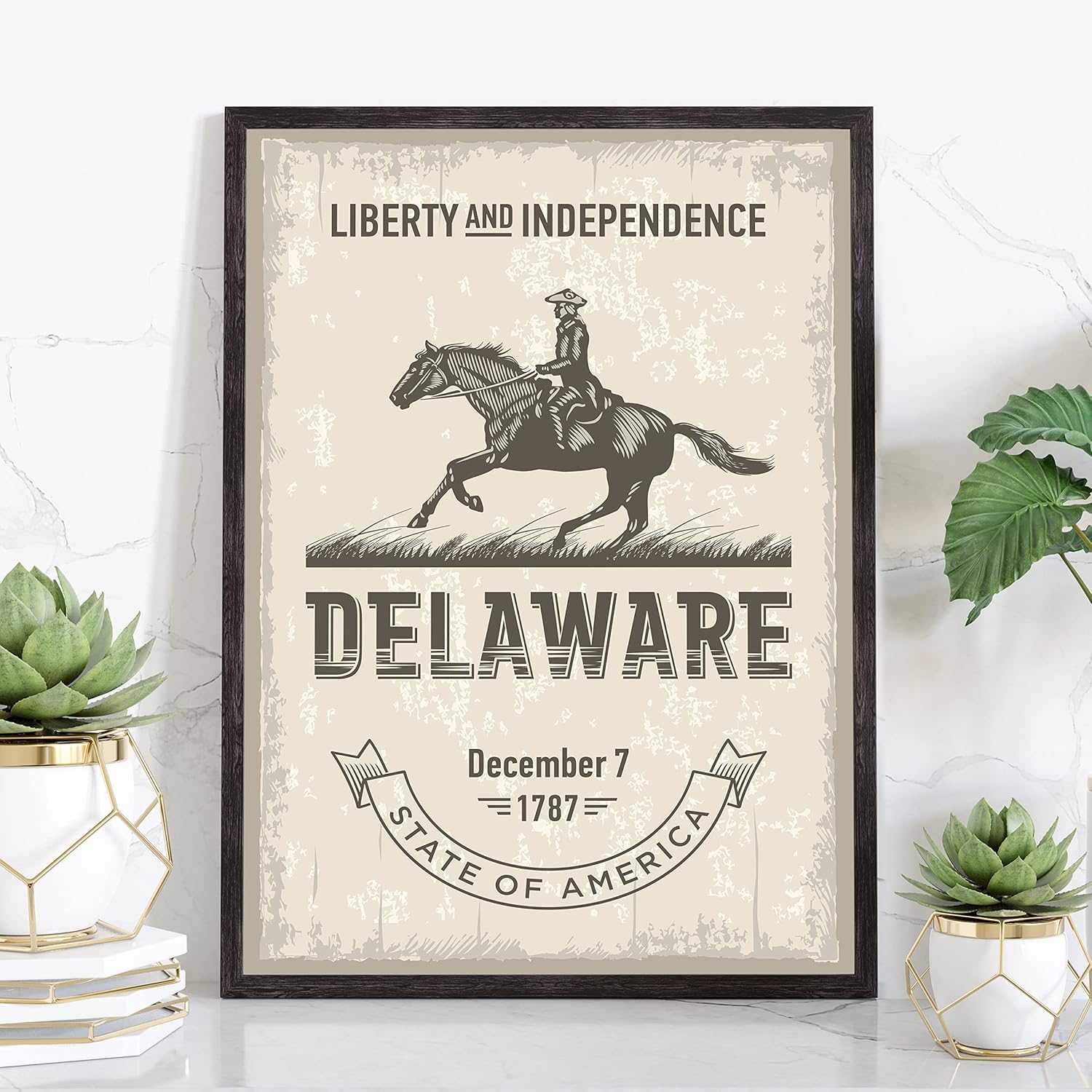 Amazon.com: Delaware State Poster Print, Delaware State Emblem Poster ...