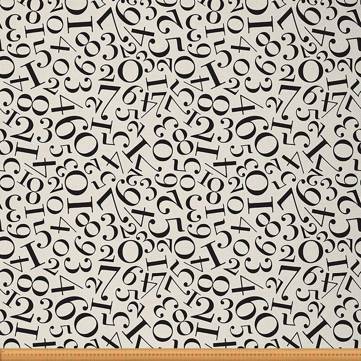 Numbers Fabric by The Yard,Math Numbers Fabric for Chairs,Algebra ...