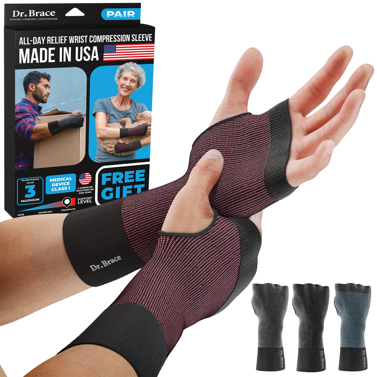 DR. BRACE - MADE IN USA - Wrist Brace & Compression Arthritis Gloves ...