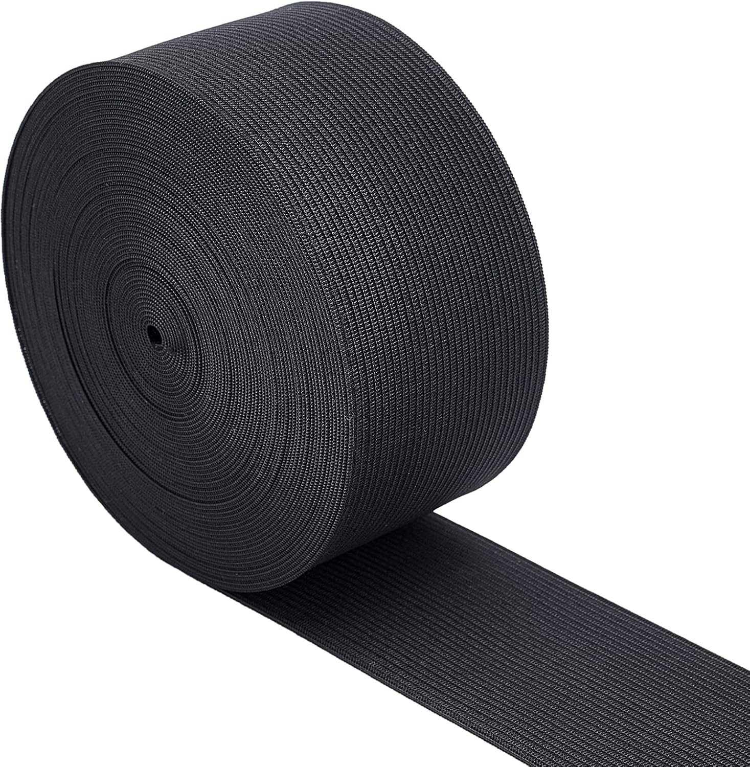 BENECREAT 2 Inch x 11 Yard Knit Elastic Band Flat Stretch Elastic Band ...