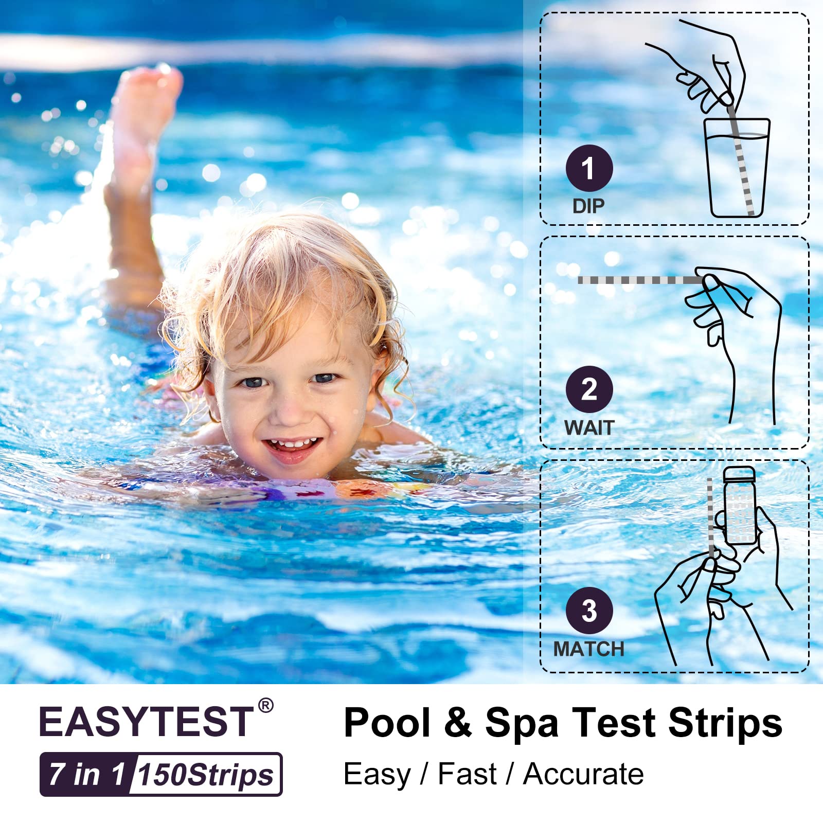 EASYTEST 7-Way Pool Test Stri...B09MSY8BLB | Encarguelo.com