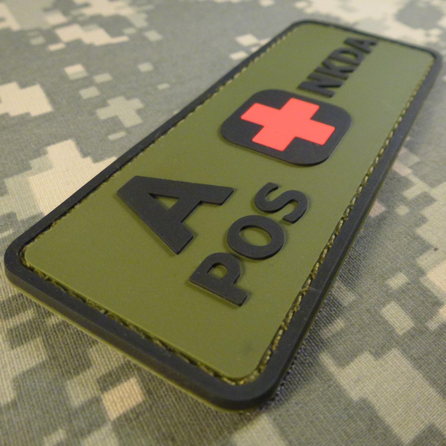 2AFTER1 Olive Drab Green OD A POS Blood Type NKDA Combat Tactical PVC ...
