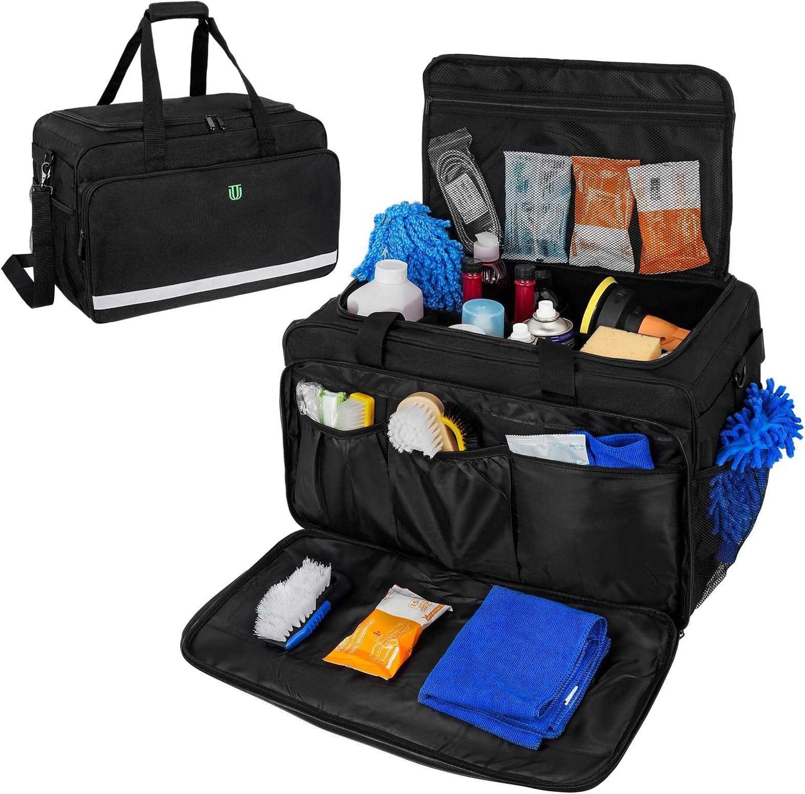 Amazon.com: Jaffzora Large Car Detailing Bag, Cleaning Caddy for Auto ...