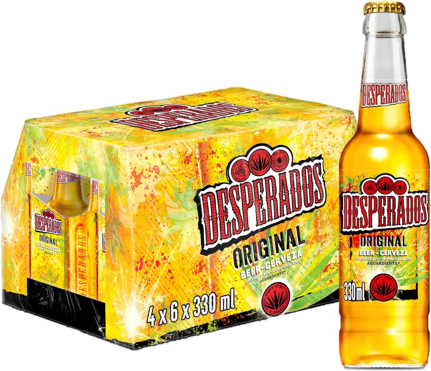Desperados Cerveza - Caja de 24 Botellas x 330 ml - Total: 7.92 L ...