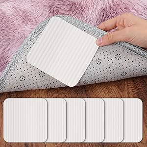Amazon.com: 6 PCS Double Sided Under Carpet Stickers Non Slip Rug Tape ...