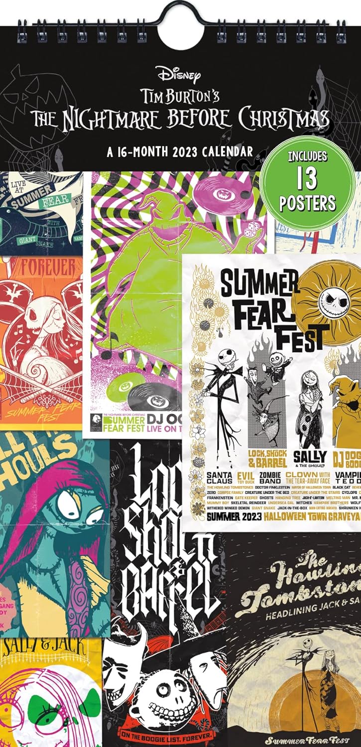 2023 Disney The Nightmare Before Christmas Mini Poster Calendar: Trends ...