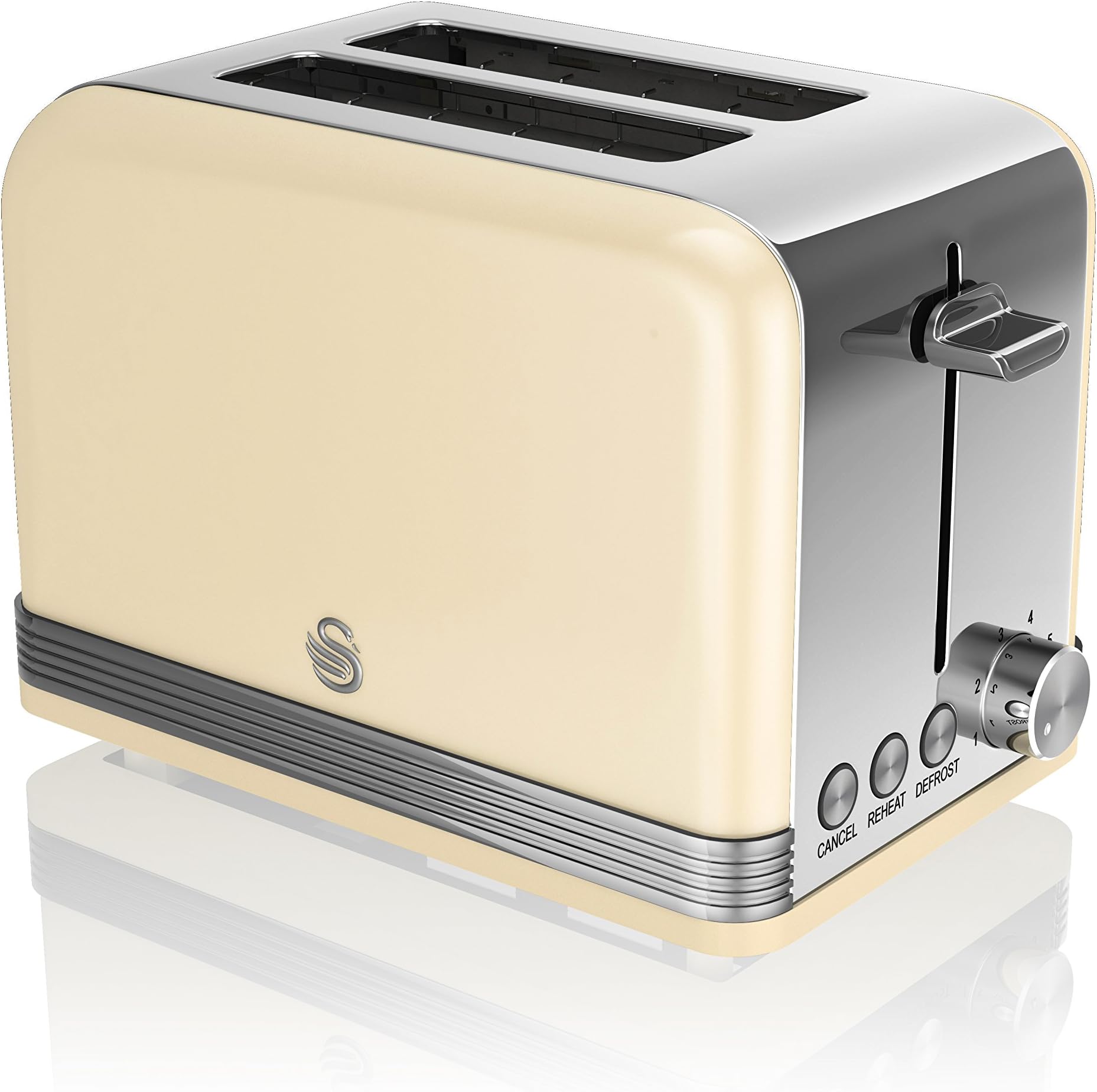 Swan ST19010CN Retro 2-Slice Toaster with Defost/Reheat/Cancle ...