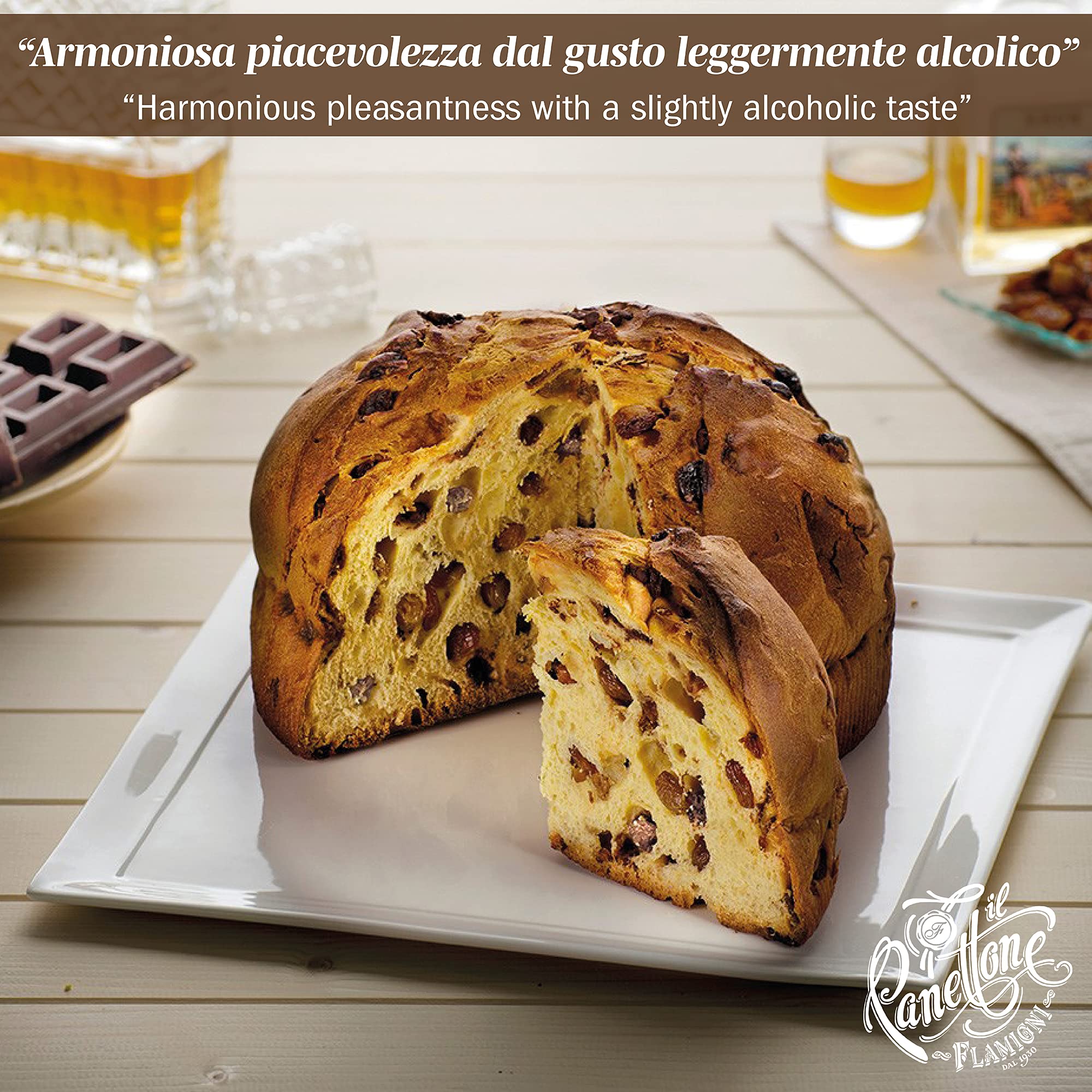 FLAMIGNI, Artisan Italian Rhum Panettone with Extra Dark Chocolate ...