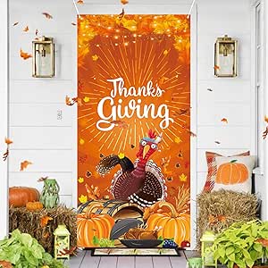 Amazon.com: Thanksgiving Door Banner Decorations, Happy Thanksgiving ...