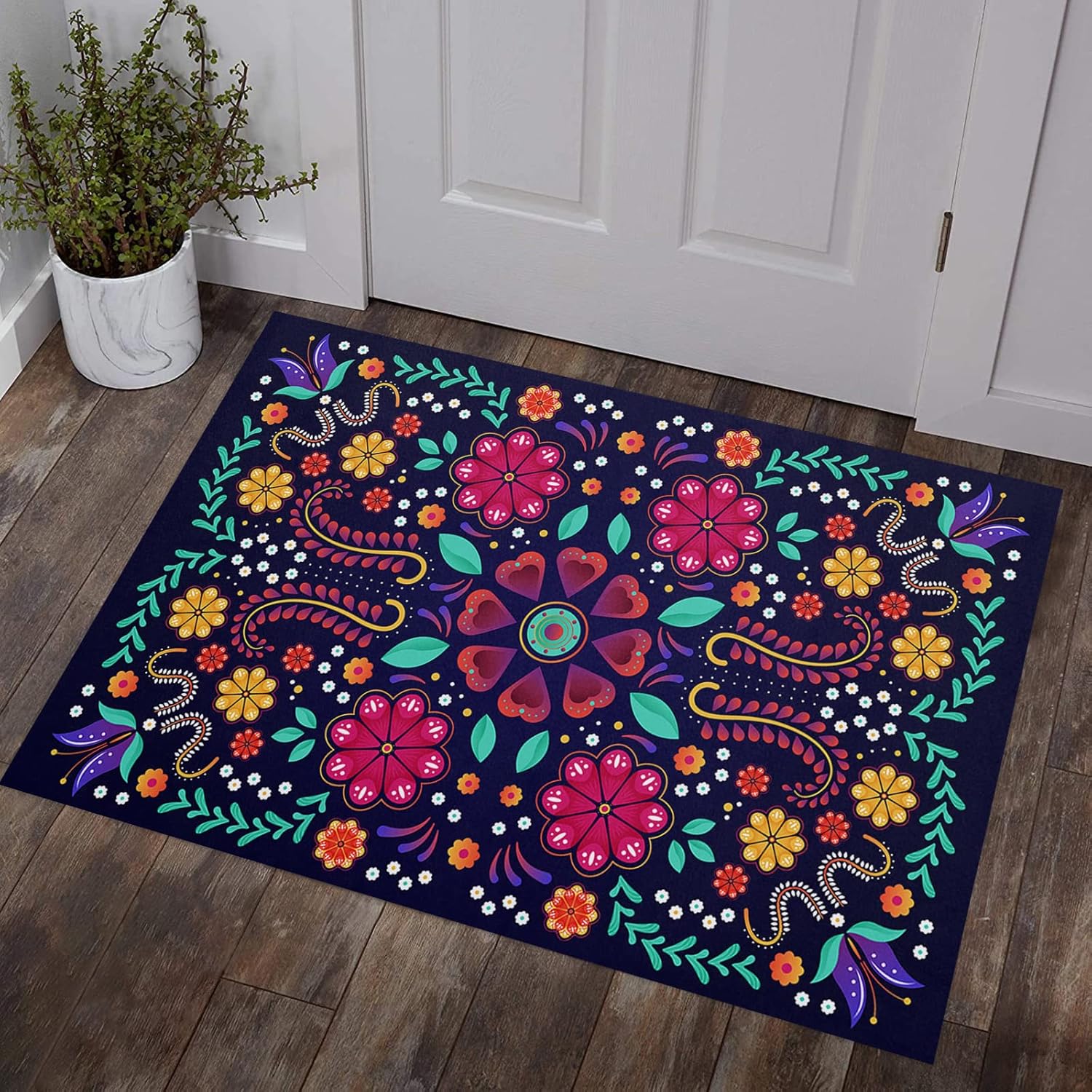 Amazon.com: Funny Doormat Indoor Doormat for Entrance, Colorful Ethnic ...