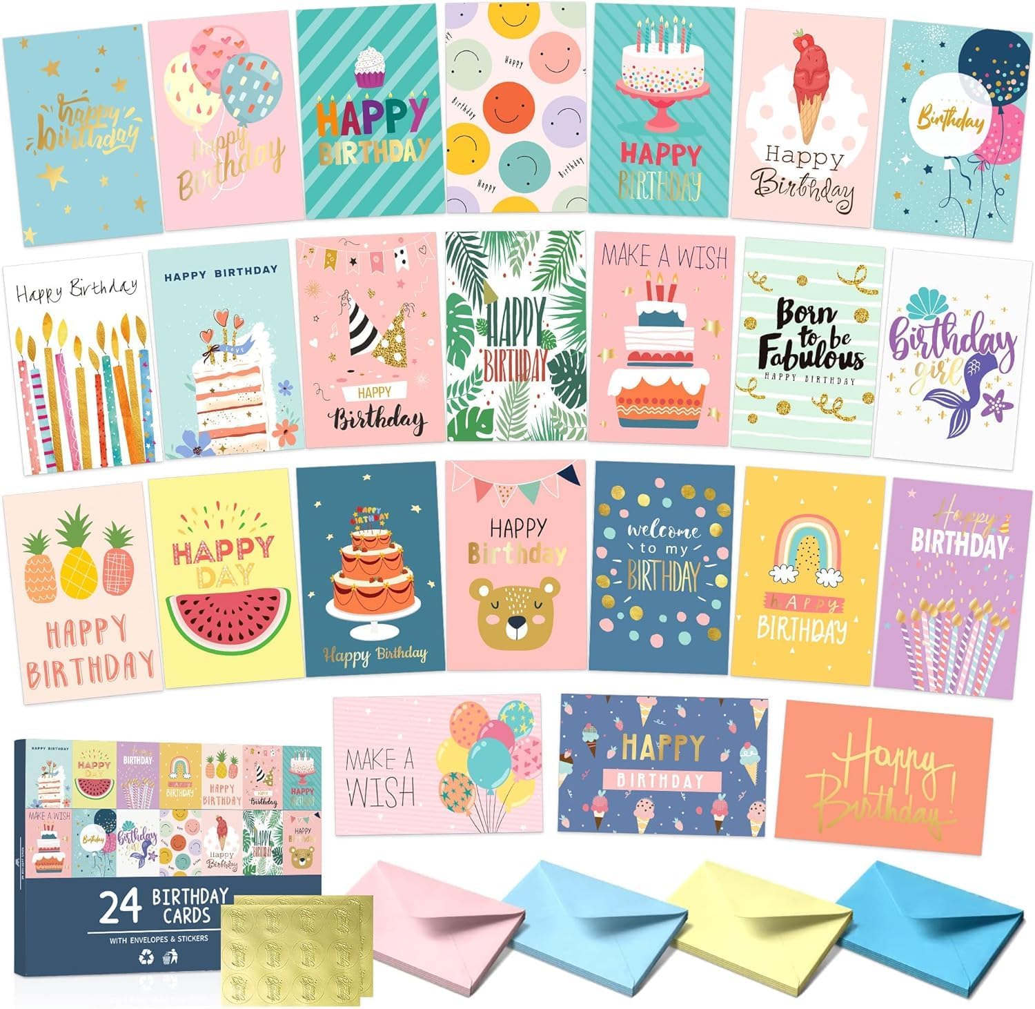 Hallmark 5EDX3456 All Occasion Handmade Boxed Set of Assorted Greeting ...