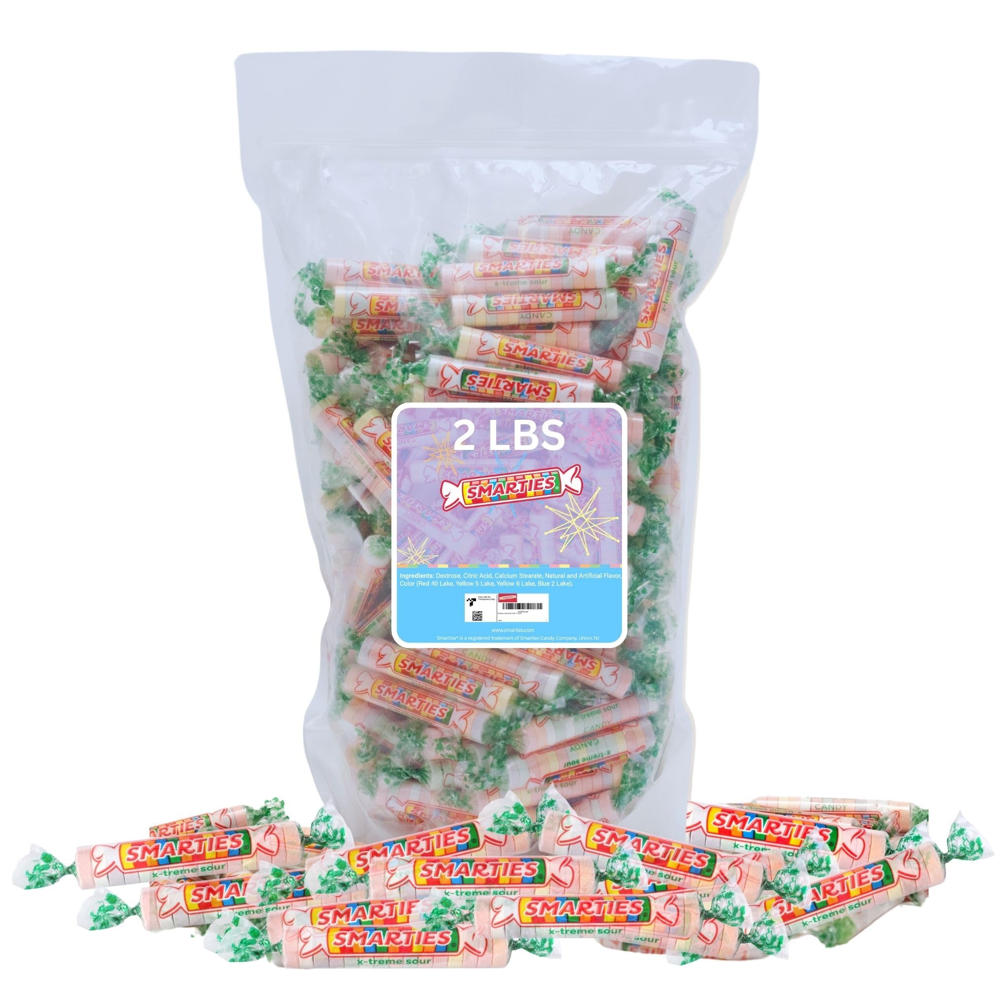 Amazon.com : Smarties Sour X-Treme Sugar Candy | Gluten Free Peanut ...