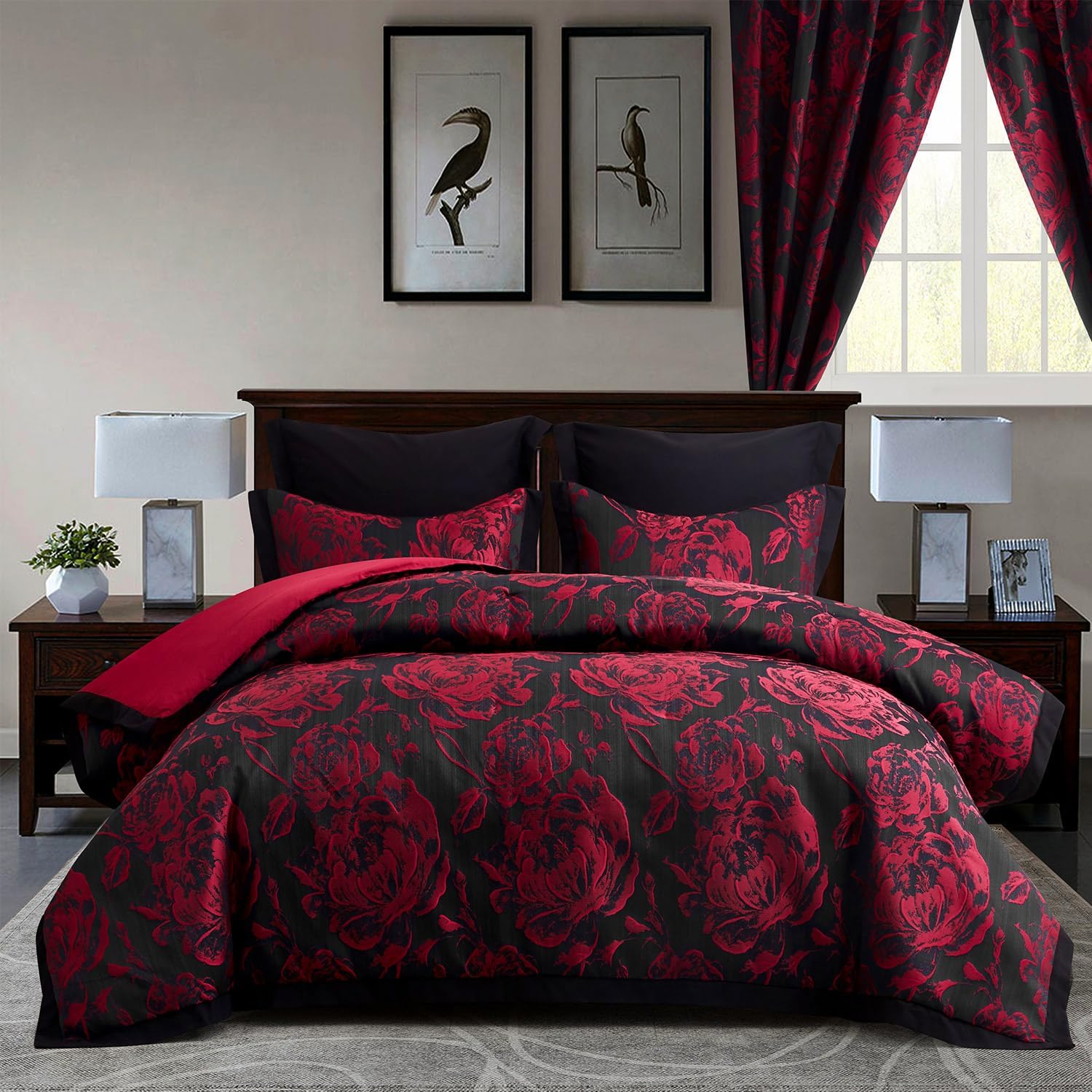 Amazon.com: Homechoice Decor 7-Piece Queen Comforter Set with Matching ...