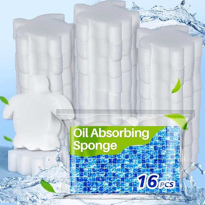 Amazon.com: RAINFLOW Pool Oil Absorbing Sponge - 16PCS Pool Sponges ...