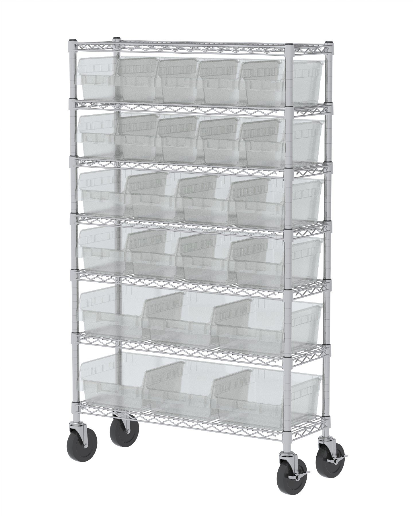 Buy Akro-Mils AWS1236MSMAXSC Industrial 7-Shelf NSF Certified Mobile ...