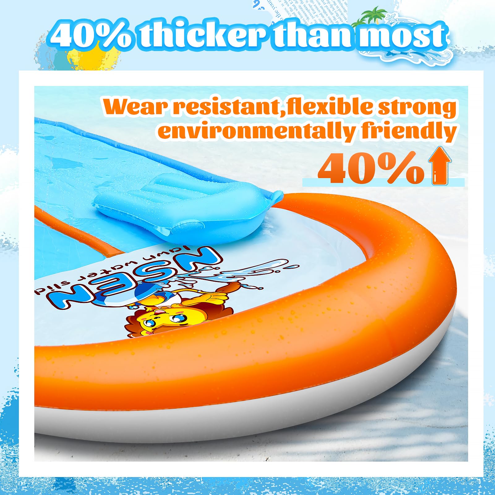 Outdoor Slide , Extra Long 30ft Lawn Water Slide With 2 Bodyboards ...
