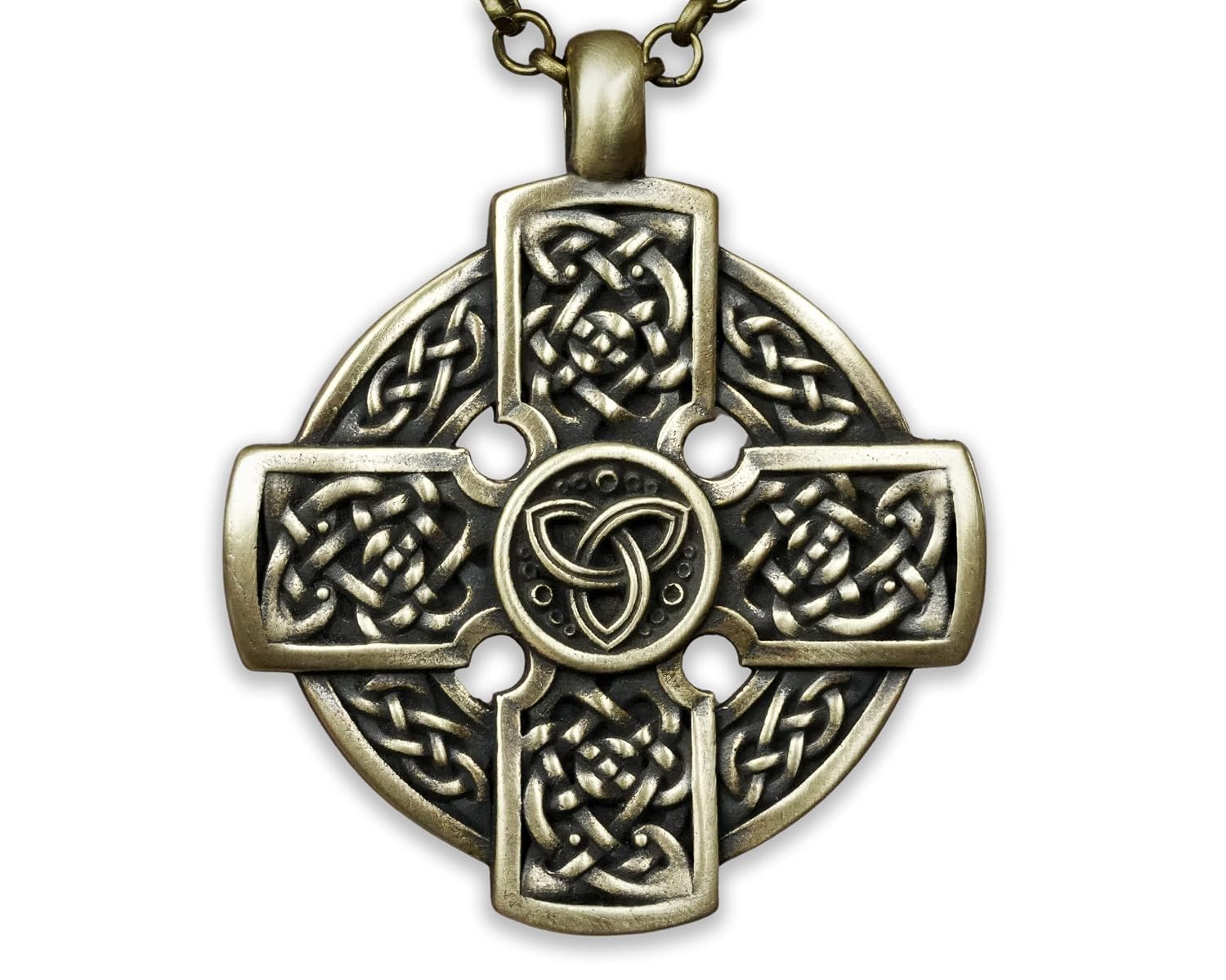 Amazon.com: Baldur Jewelry - Knotted Celtic Cross Triquetra Triskelion ...