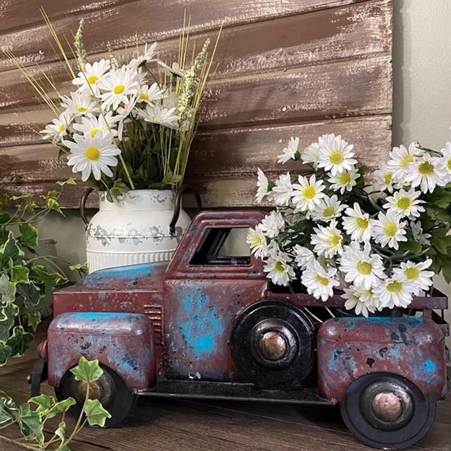 Amazon.com: Vintage Rust Truck Decor, Vintage Metal Truck Table Decor ...