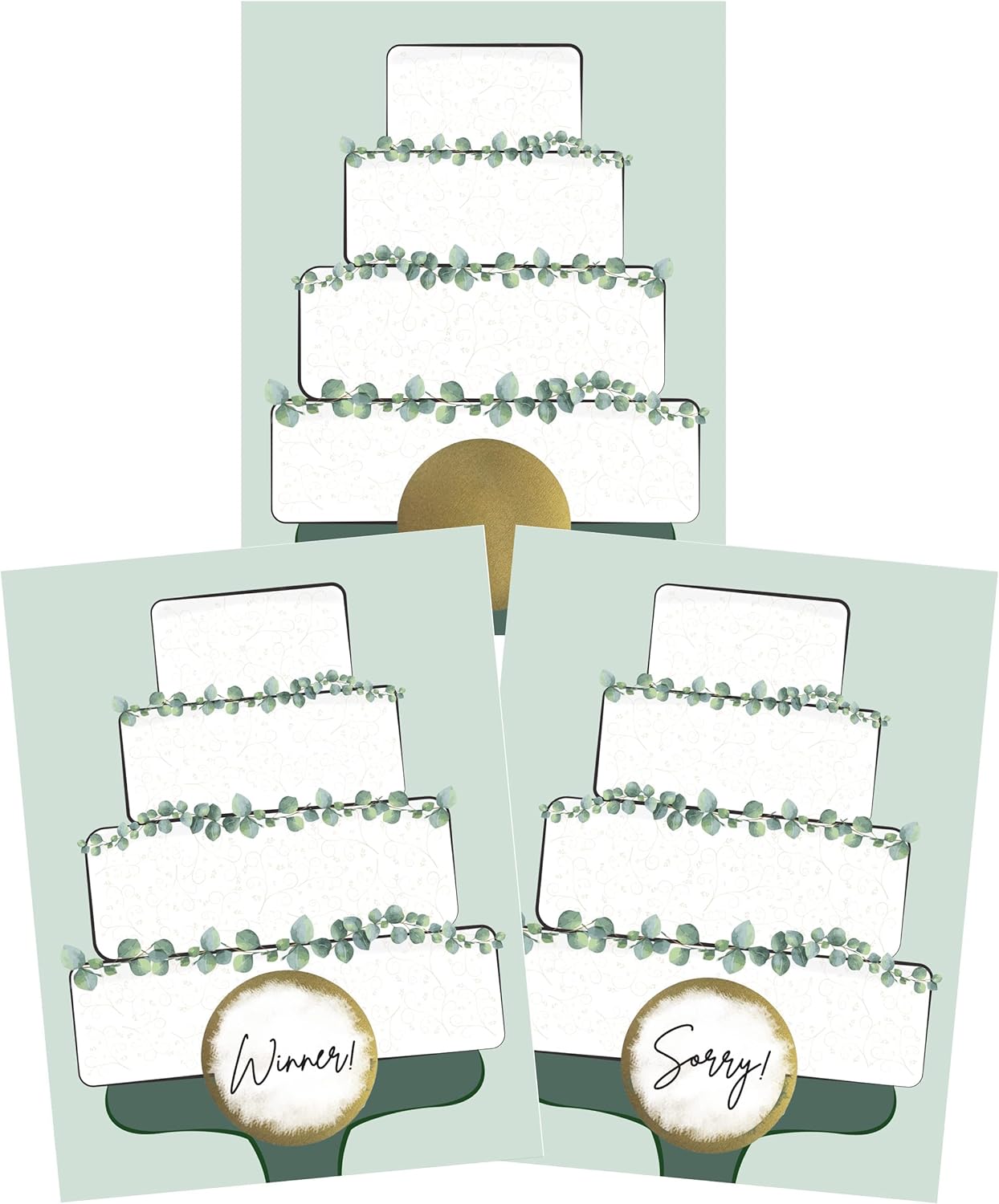 Amazon.com: My Scratch Offs Greenery Wedding Cake Scratch Off Cards ...