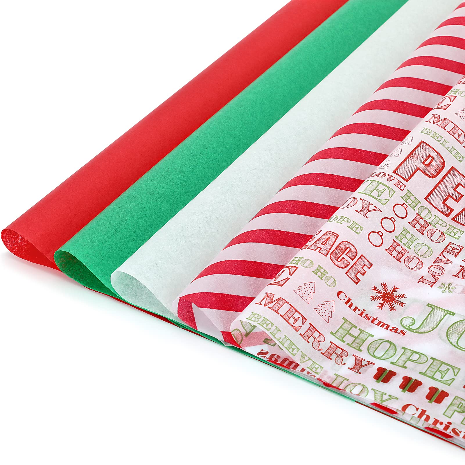 Amazon.com: 120 Sheets Christmas Tissue Paper for Gift Bags, Christmas ...