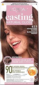 L’Oréal Paris Casting Natural Gloss Hair Color, 623 Nougat Dark Blonde ...