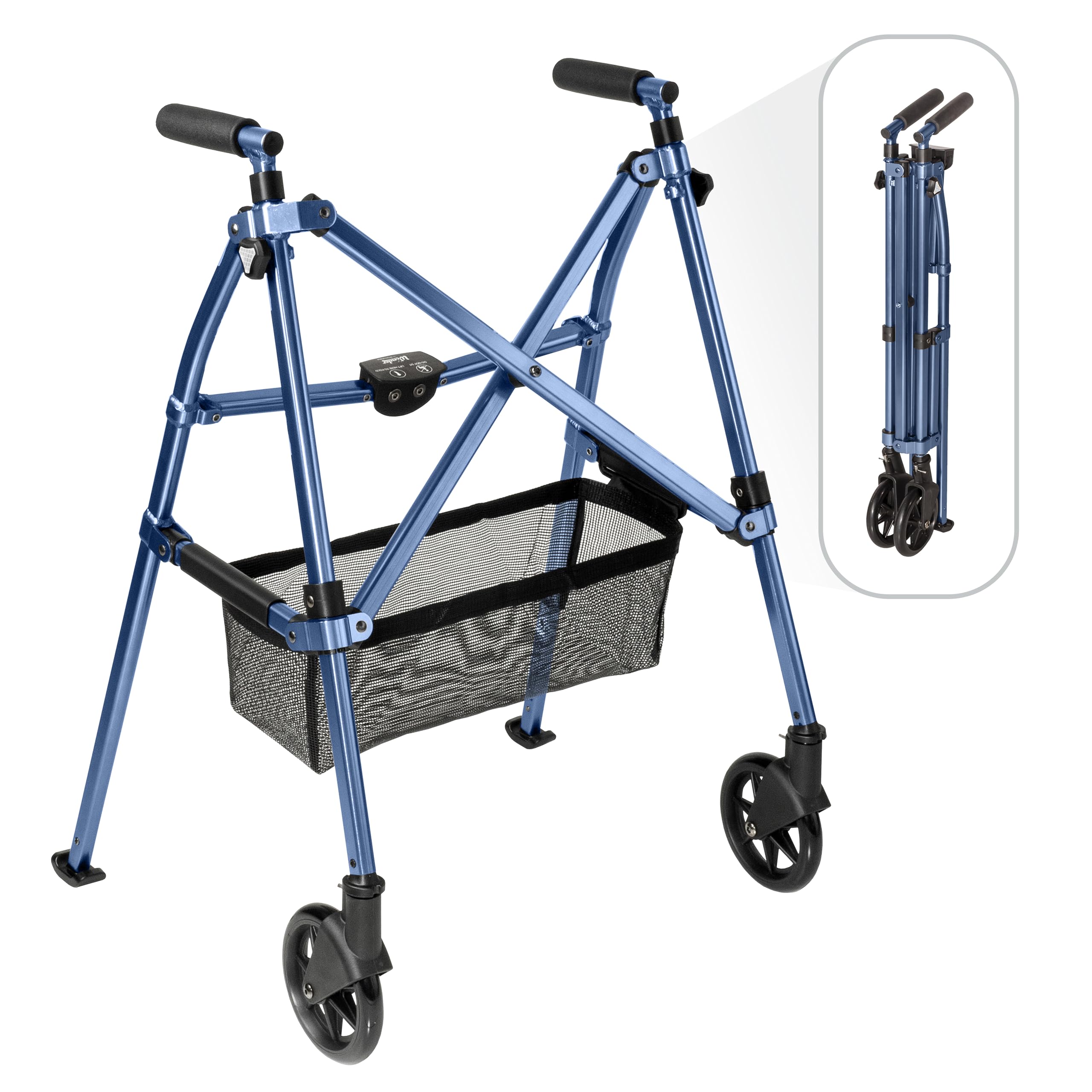 Stander EZ Fold-N-Go Walker, Lightweight Folding Mobility Frame with 2 ...
