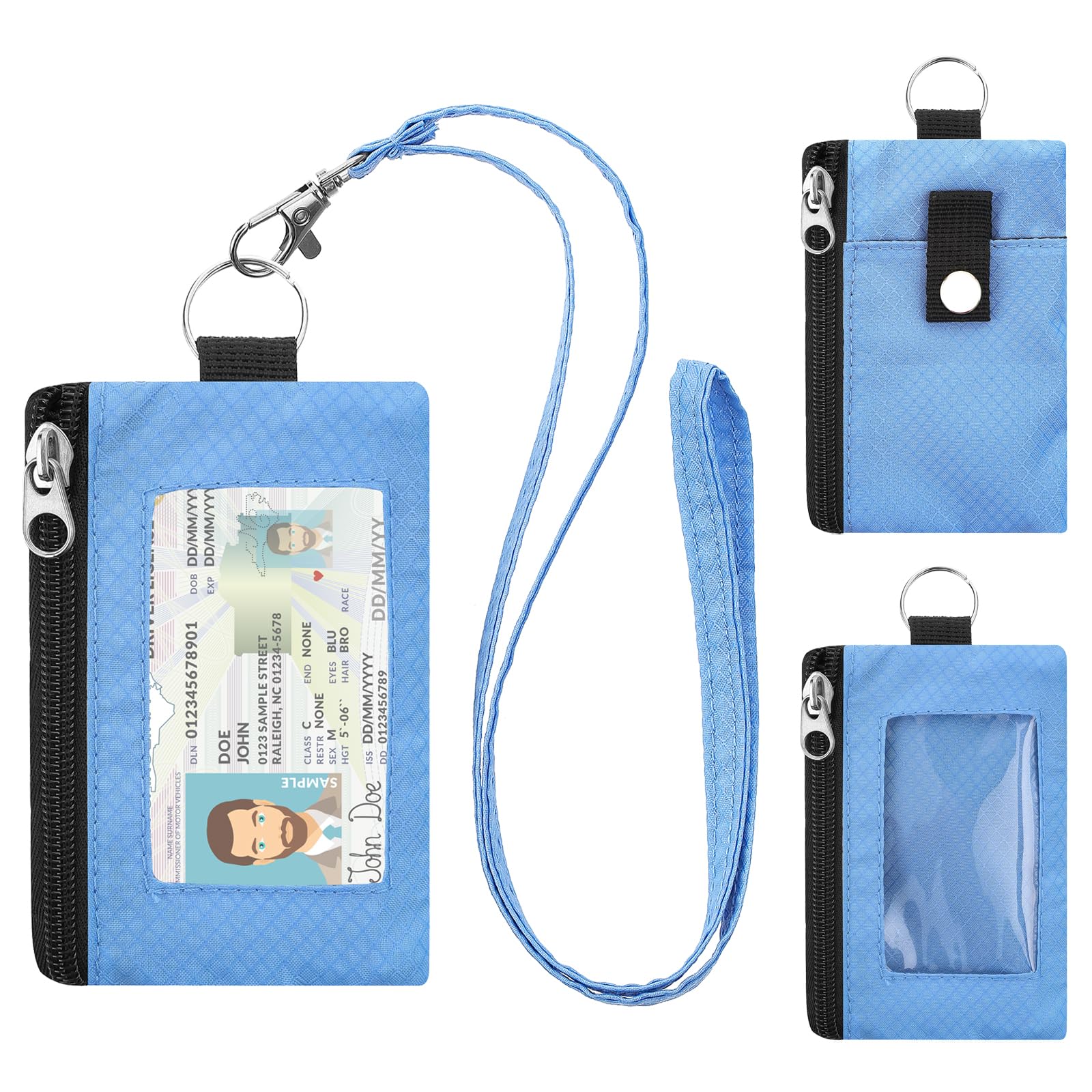 Amazon.com: ZHOMA Minimalist RFID Blocking Wallet with Lanyard ...