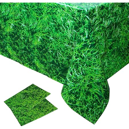 Amazon.com: Beistle Disposable Plastic Grass Print Rectangular ...