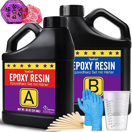 Amazon.com: Epoxy Resin - 72oz Crystal Clear Epoxy Resin Kit, Bubbles ...