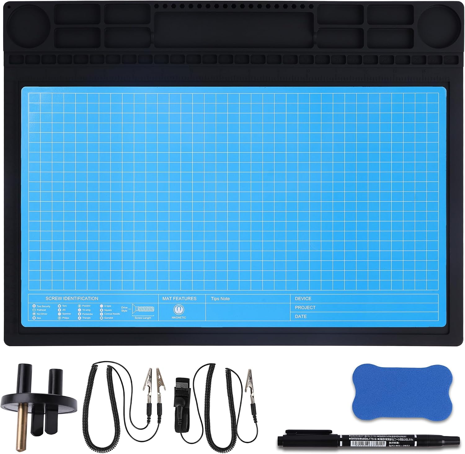 Amazon.com: Anti Static Mat with Magnetic Screws Project Mat 36x20.5cm ...