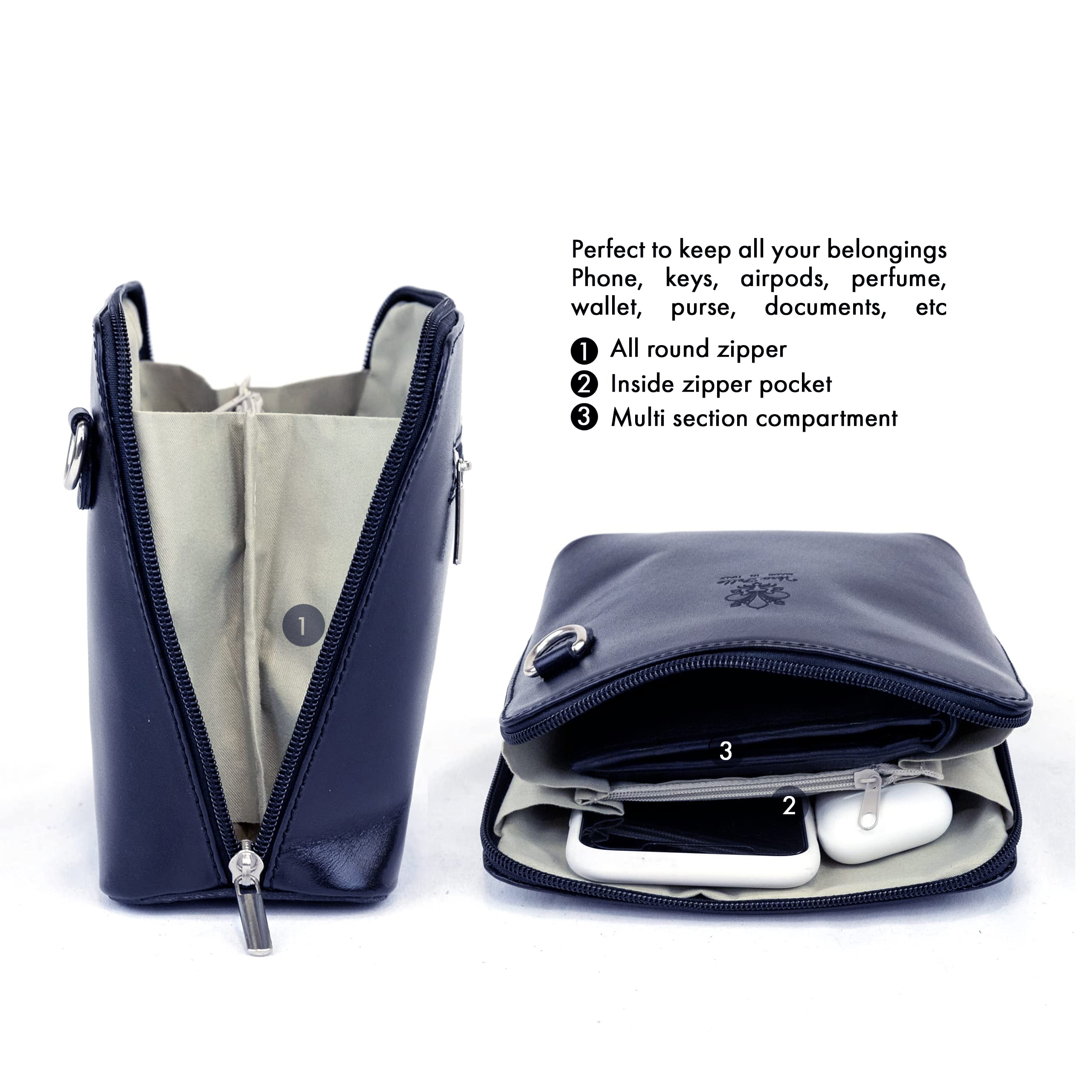 Womens Cross Body Bag Genuine Leather Italian Style Ladies Shoulder Bag ...