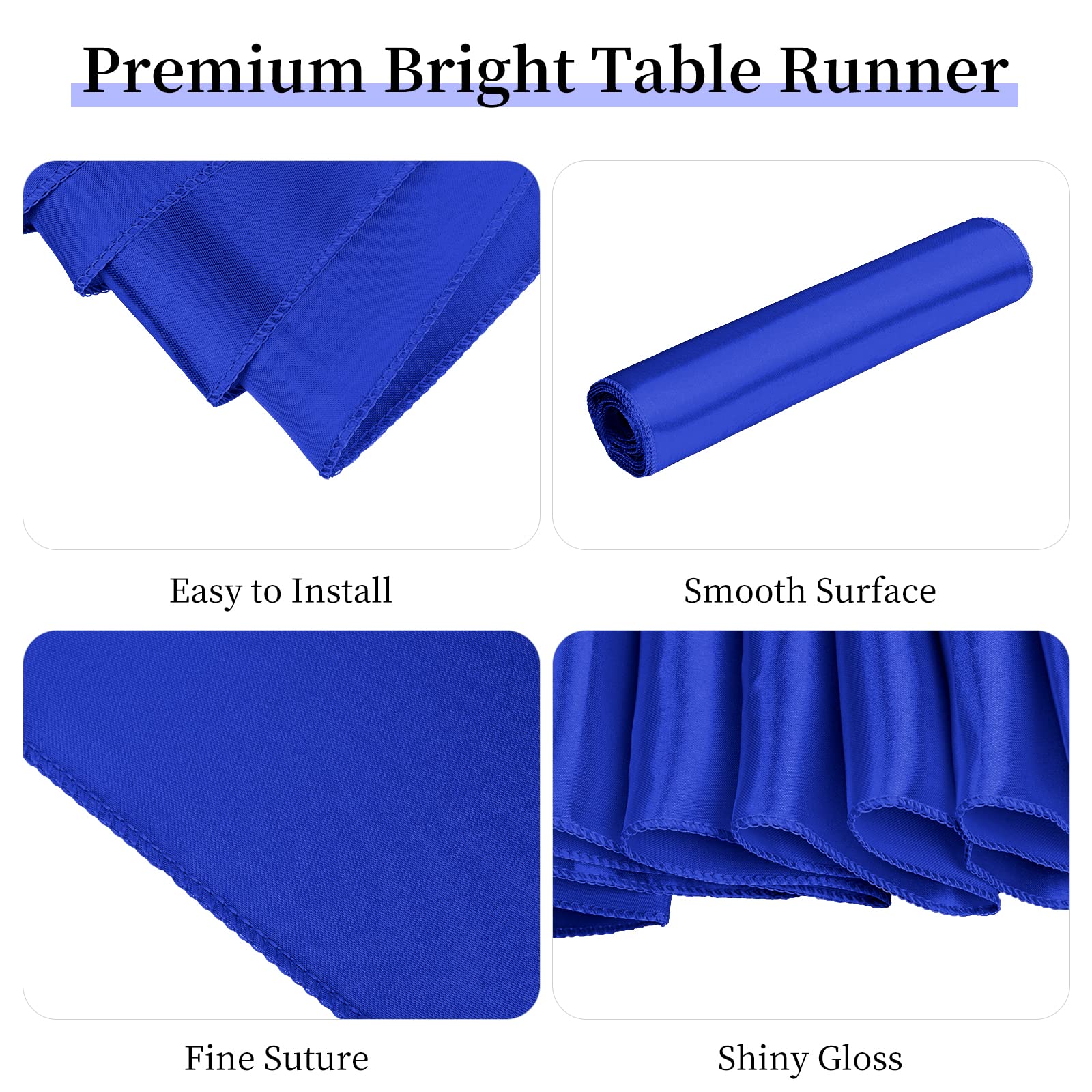 Snapklik.com : 24 Pack Royal Blue Table Runners 12x72 Inch Royal Blue ...