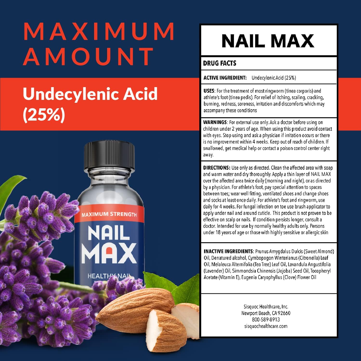 Fórmula antifúngica NAIL MAX – Tratamiento de hongos en los dedos y los ...