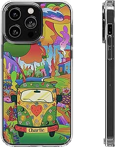 Amazon.com: TWENTI Personalized Retro Hippie Phone Case Boho Peace Bus ...