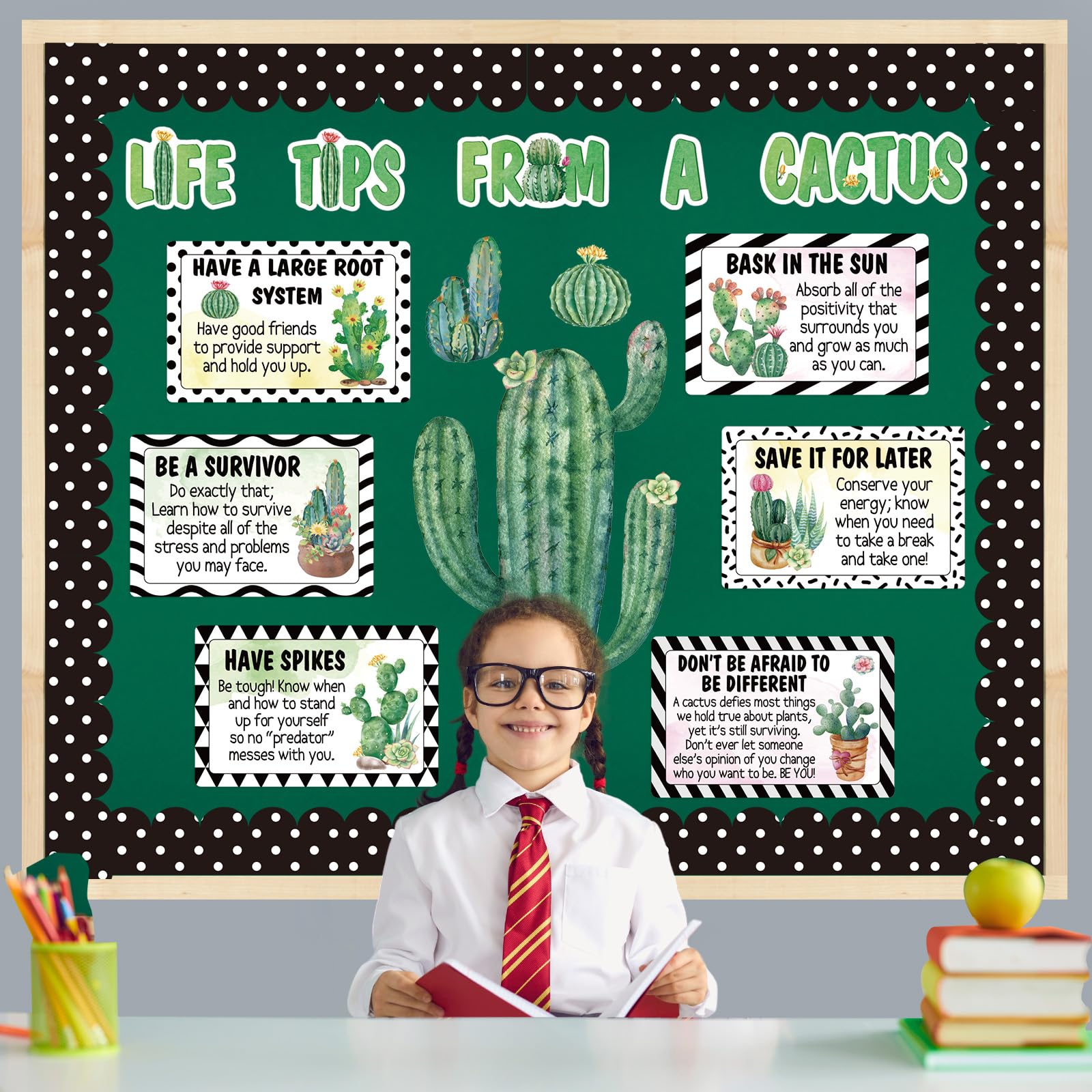 Snapklik.com : 36 Pcs Cactus Bulletin Board Decorations Motivational ...