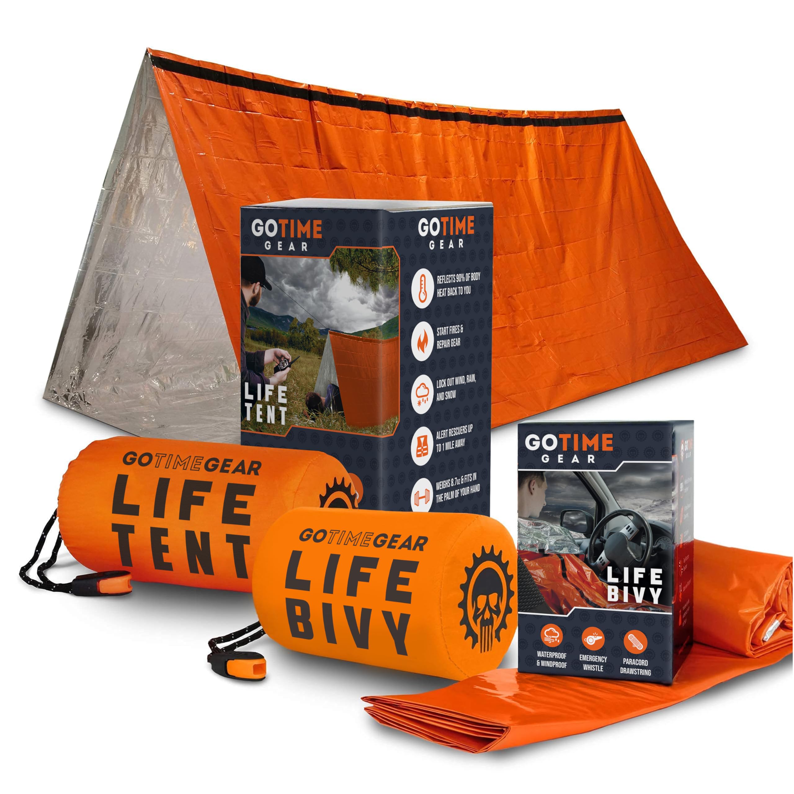 Amazon.com : Go Time Gear - Life Bivy Thermal Bivvy and Life Survival ...