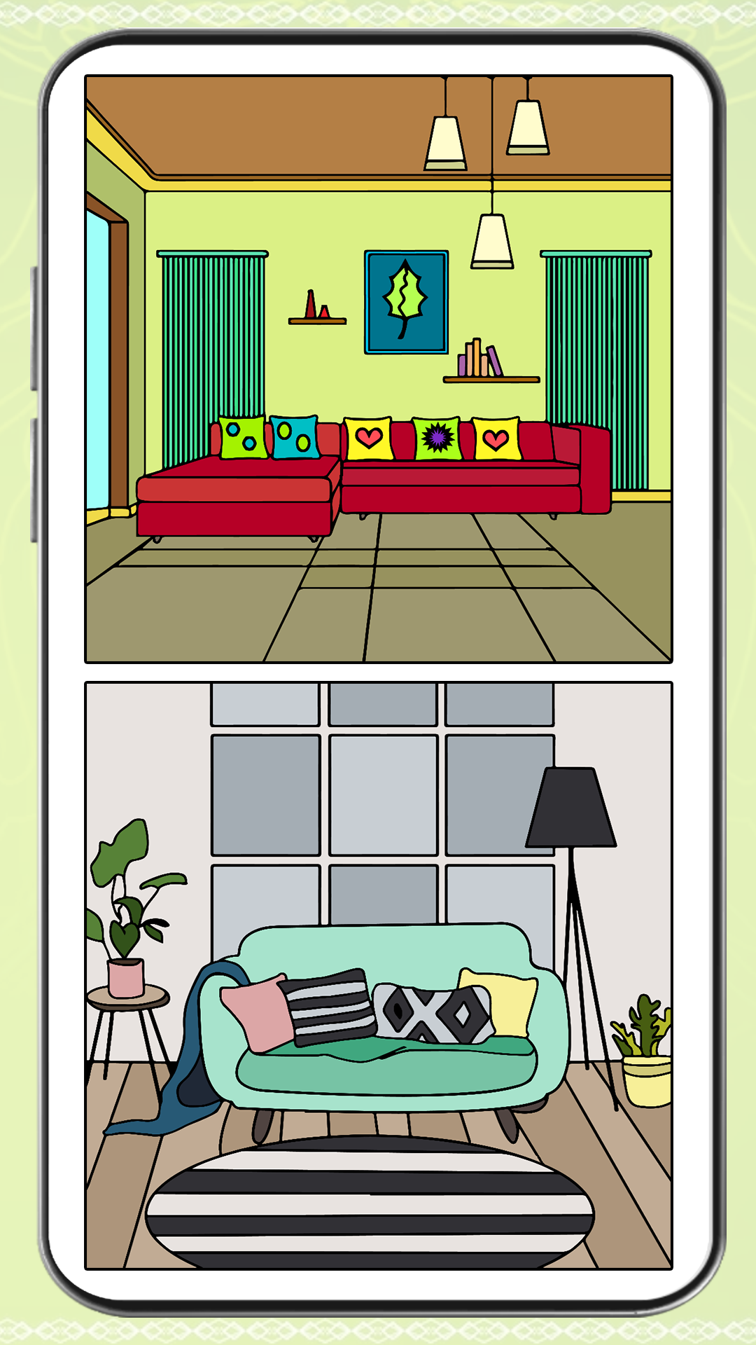 Furniture Color By Number - House Interior Glitter Painting - App on ...