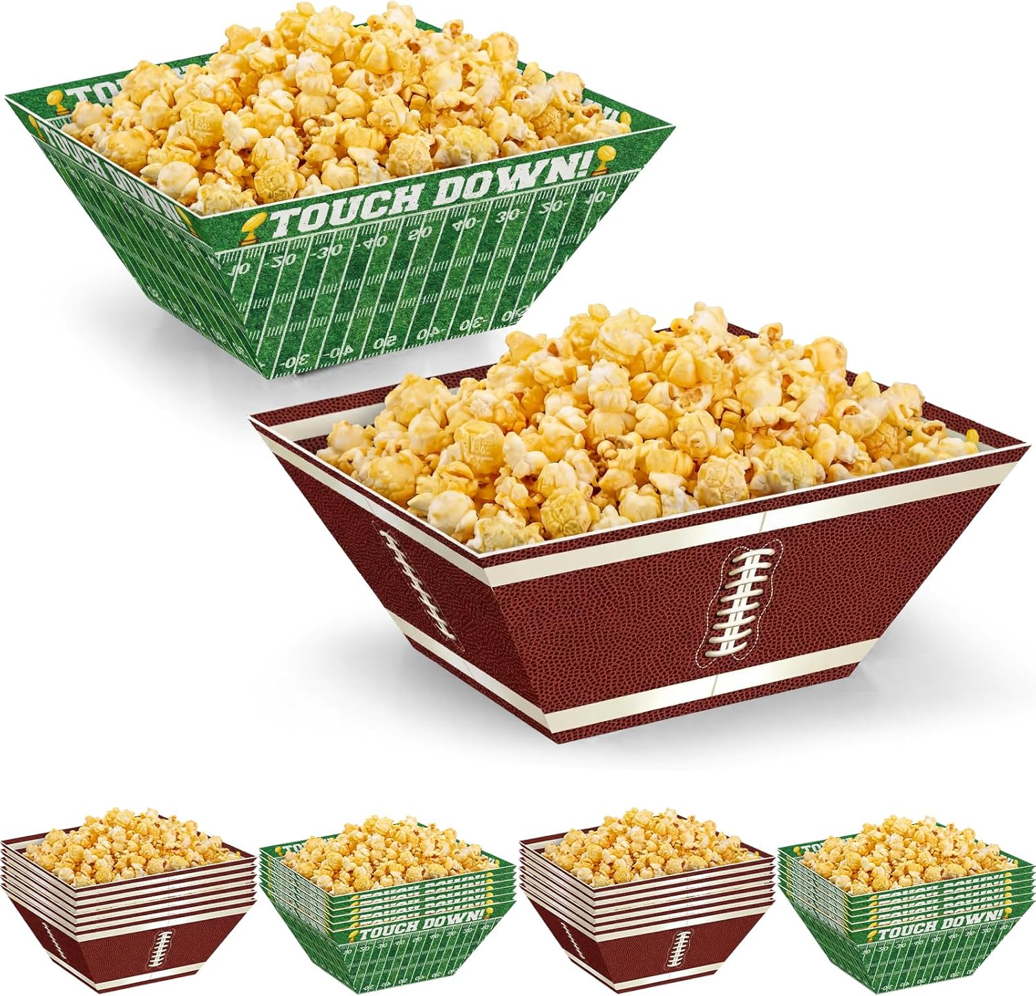 Amazon.com: Marspark 24 Pcs Football Popcorn Boxes Disposable Paper ...