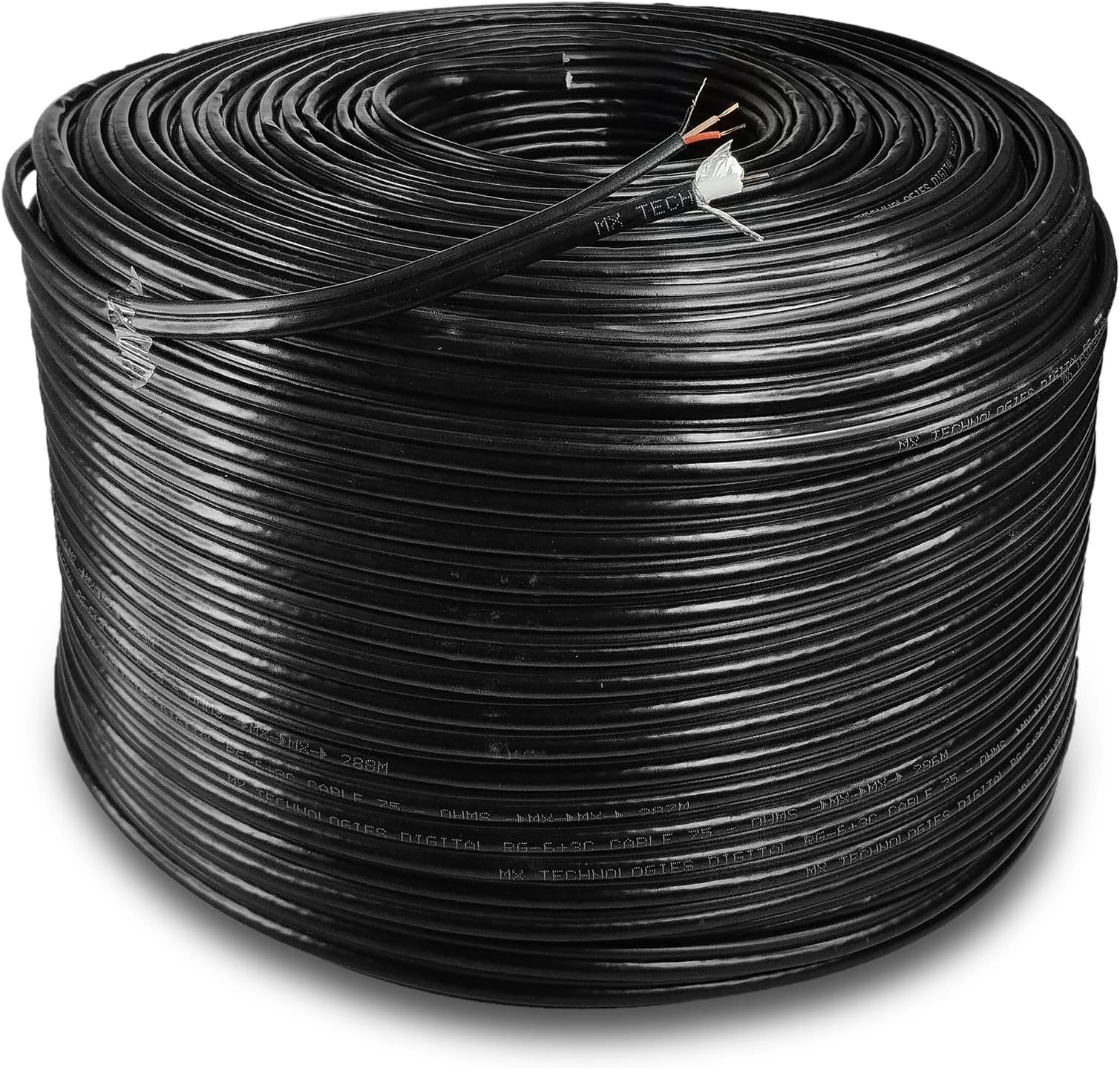 MX 18AWG Pure Copper 3+1 75 Ohm Coaxial RG-6 Cable For All Dth Antenna ...
