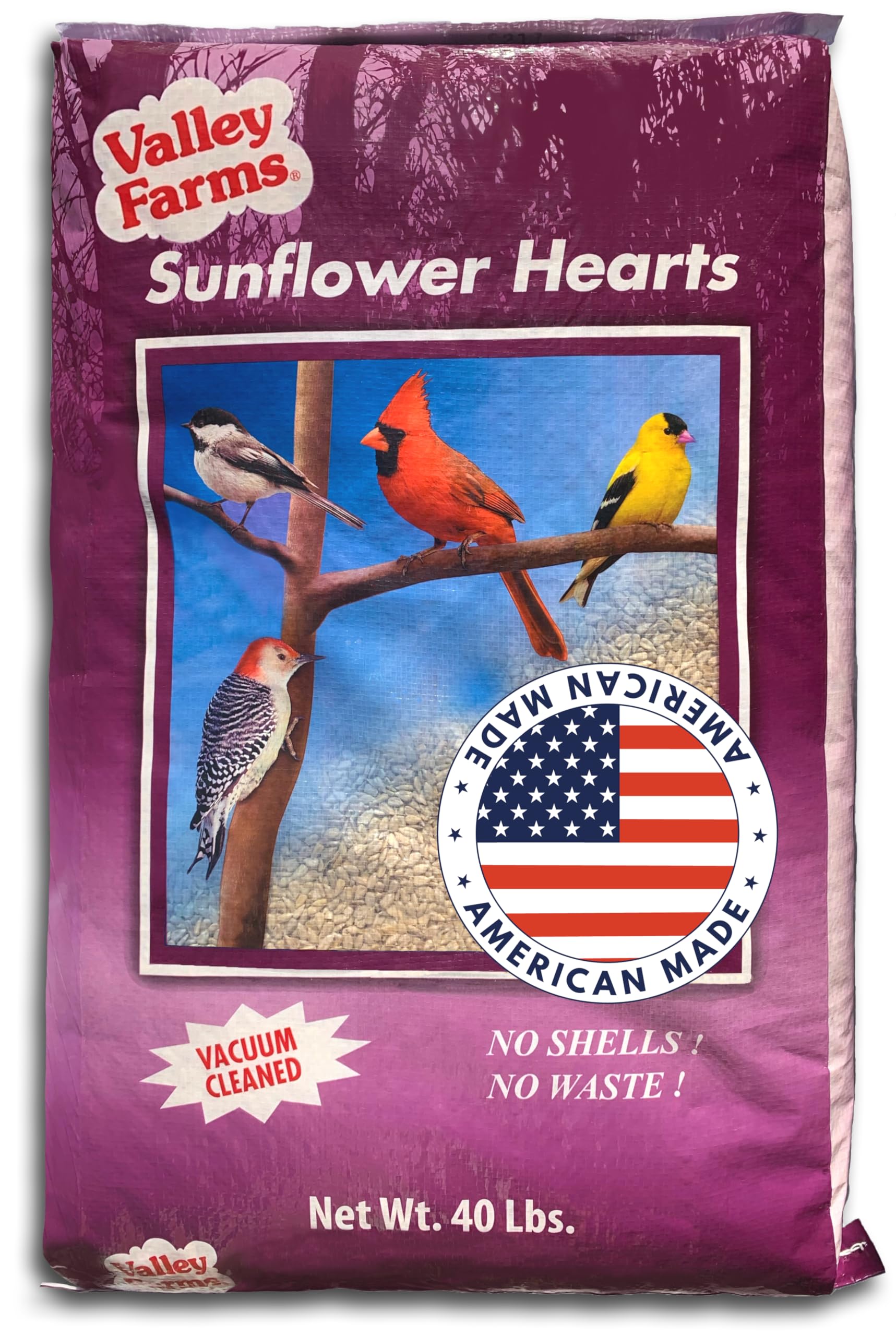 Amazon.com : Valley Farms Whole Sunflower Hearts for Birds - A no Waste ...