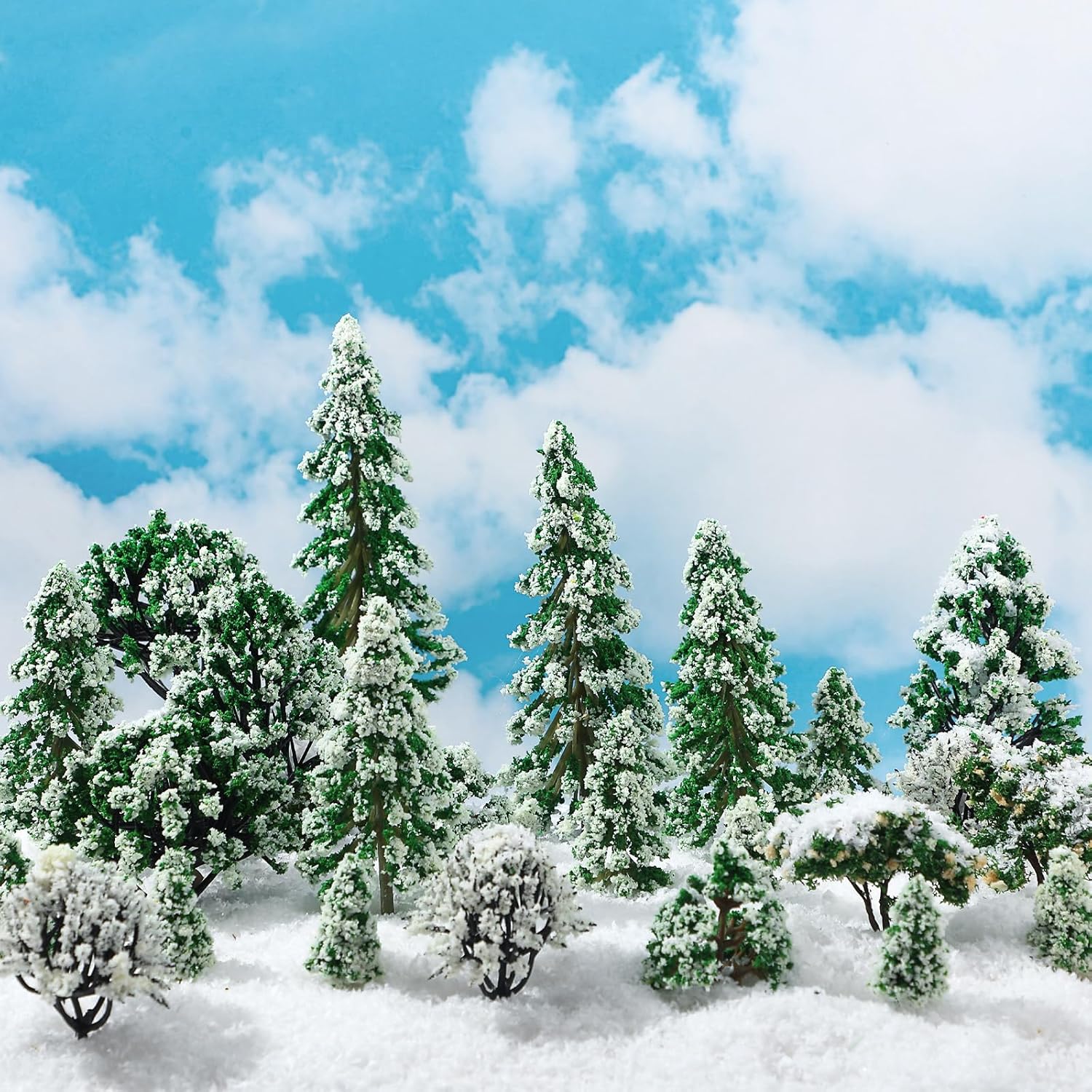 Amazon.com: Skylety 70 Pieces Model Trees 1.2-6.3 Inch Mixed Miniature ...
