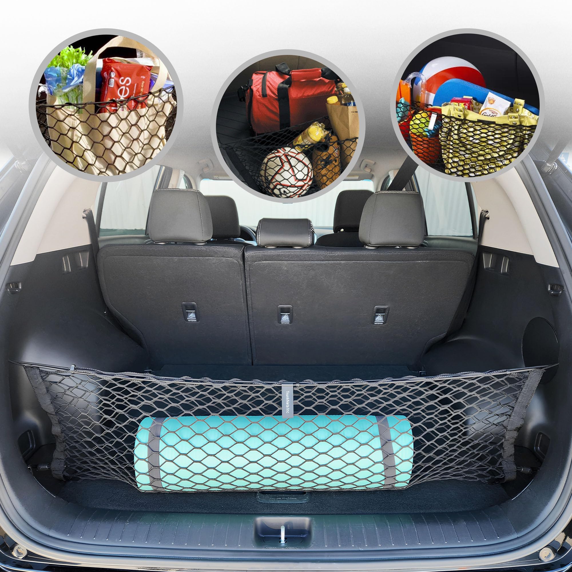Amazon.com: Envelope Style Automotive Elastic Trunk Mesh Cargo Net Accessories Compatible with ...