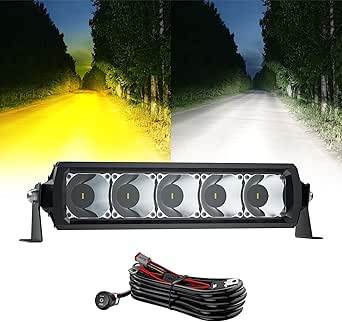 Amazon.com: EK ENNOKING White Amber LED Light Bar 12 Inch Single Row ...